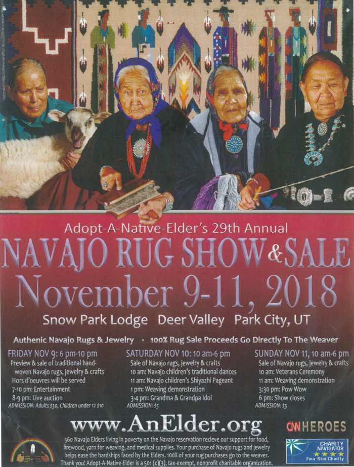 Adopt-A-Native-Elder’s 29th Annual Navajo Rug Show & Sale | Utah ...